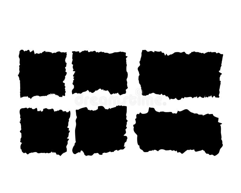 Frames of Torn Paper with Sharp Edges, Torn Sheets for Design, Collages ...