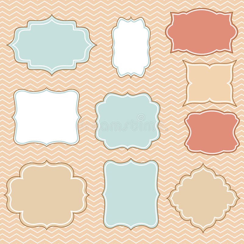 Vintage frames set vector stock vector. Illustration of element - 138407164