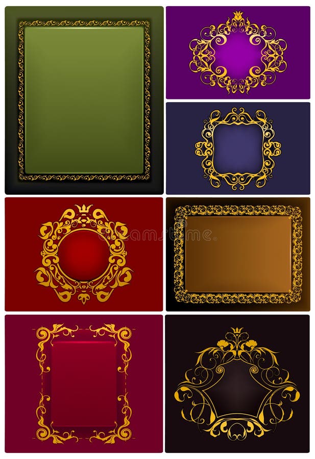 Frames Vintage, set stock vector. Illustration of luxury - 20358553