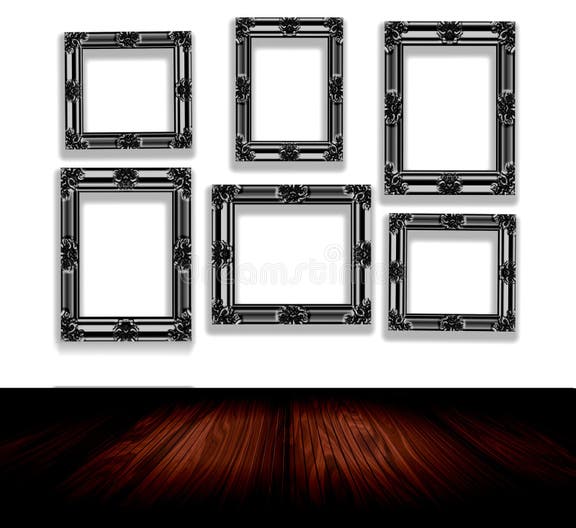 Frames on Wall stock illustration. Illustration of artistic - 12735954