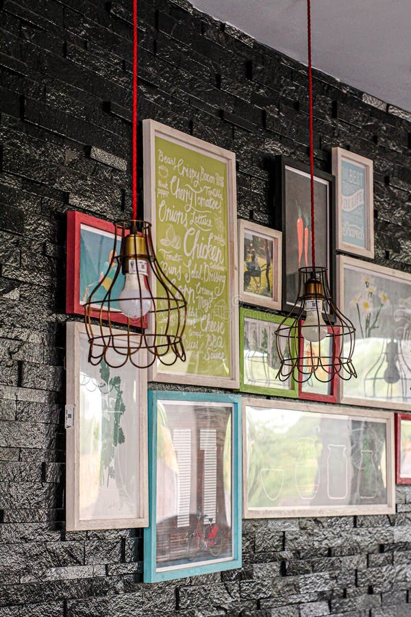 Frames on a Wall, Grey or Black Marble Wall with Multiple Frames and ...