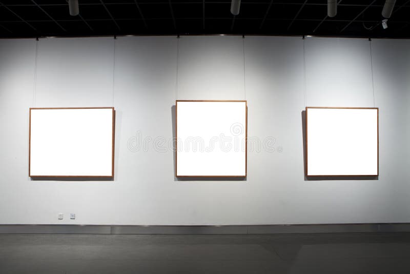 Frames on white wall stock image. Image of culture, photograph - 23735305