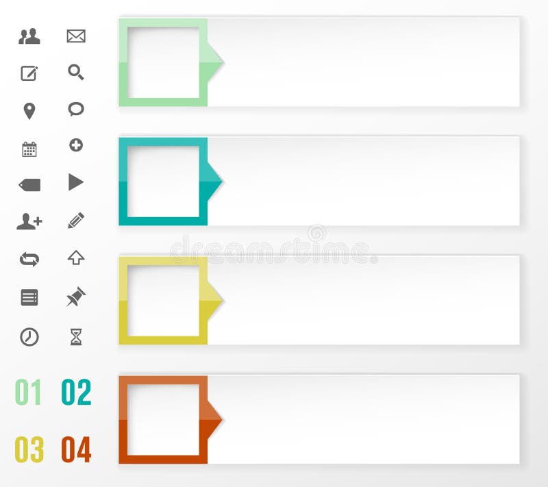 Frames for Your Infographics and Set of Icons Stock Vector ...