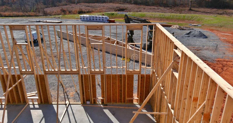 A Framework Beams of Under Construction New House Being Built in the ... A Framework Beams of Under Construction New House Being Built in the ...