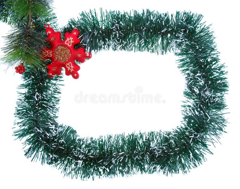 Framework of Christmas Decorations Stock Photo - Image of pine, design ...