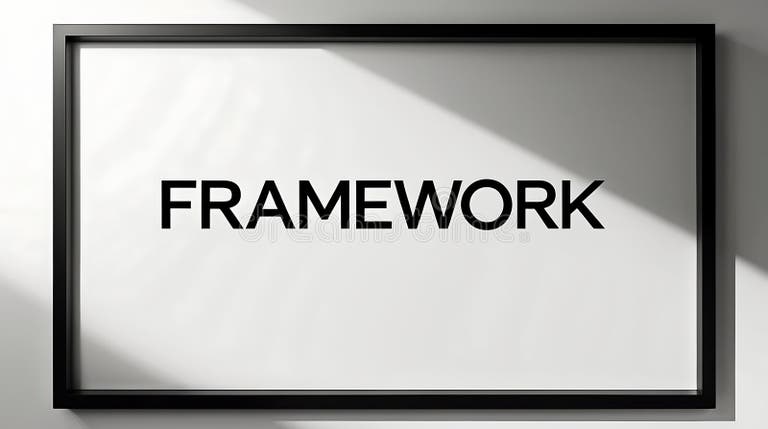 Framework Display with Bold Typography in a Simple Black Frame on a ...