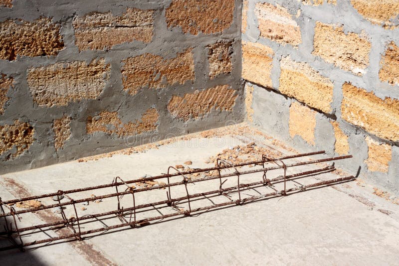 Framework from Fittings on Building. Stock Photo - Image of concrete ...