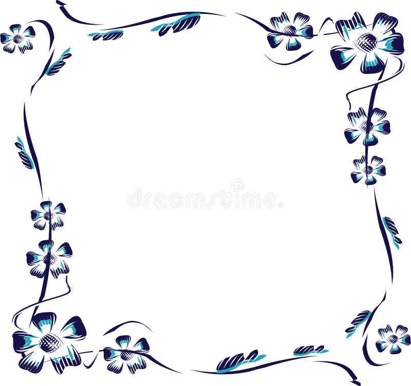 Framework from flowers stock illustration. Illustration of gjel - 5593680