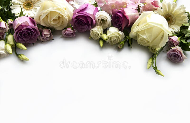 Framework from flowers stock photo. Image of flora, invitation - 197852292