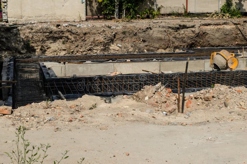 Framework for the Foundation of the Building Stock Photo - Image of ...