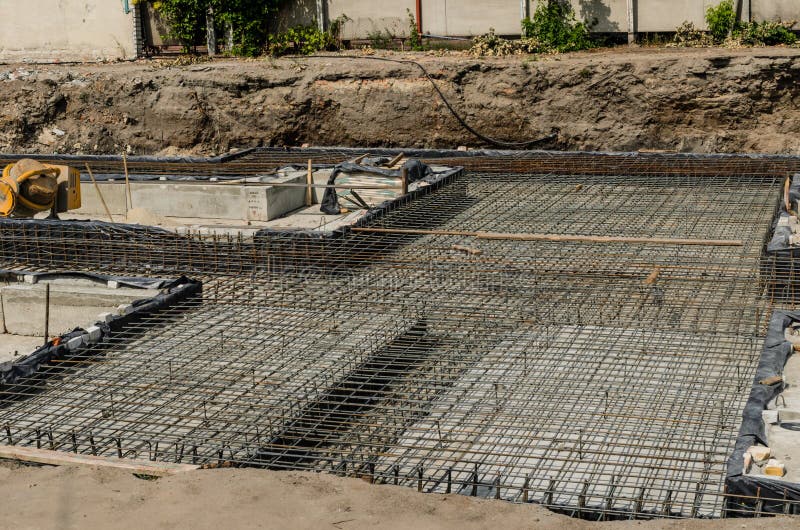 Framework for the Foundation of the Building Stock Photo - Image of ...