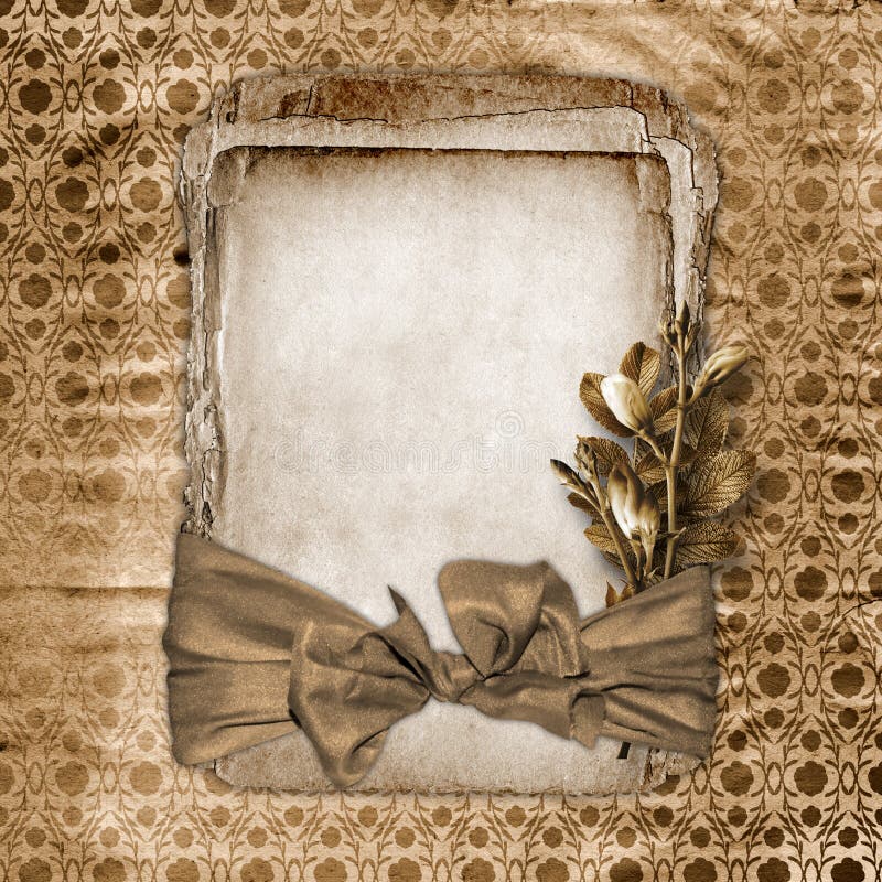 Vintage Christmas Gift, Frame with Place for Your Stock Illustration ...