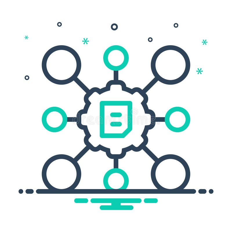 Mix Icon for Framework, Scheme and Development Stock Vector ...