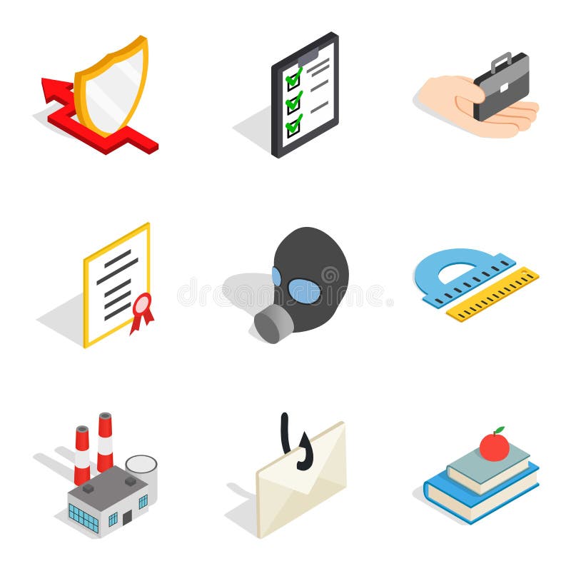 System Framework Icons Set, Cartoon Style Stock Vector - Illustration ...