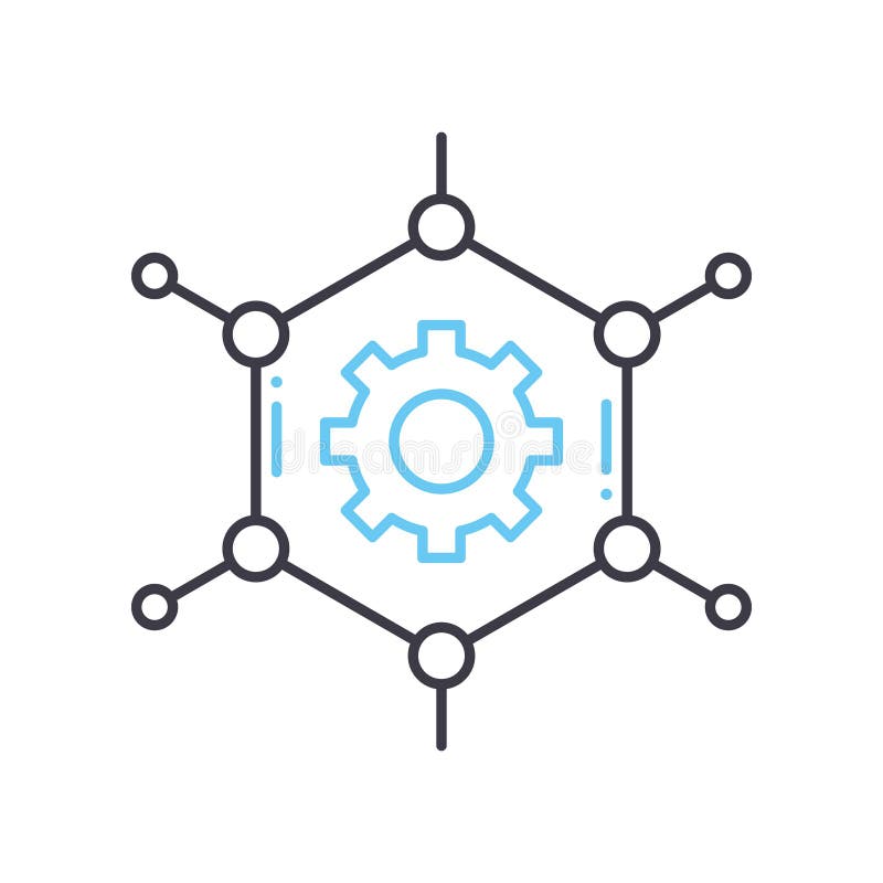 Framework Line Icon Outline Symbol Vector Illustration Concept Sign
