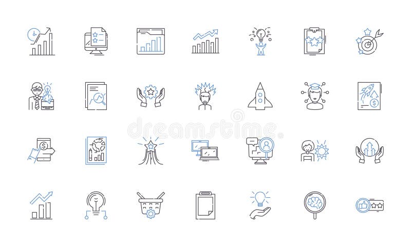 Framework and Structure Line Icons Collection. Blueprint, Architecture ...