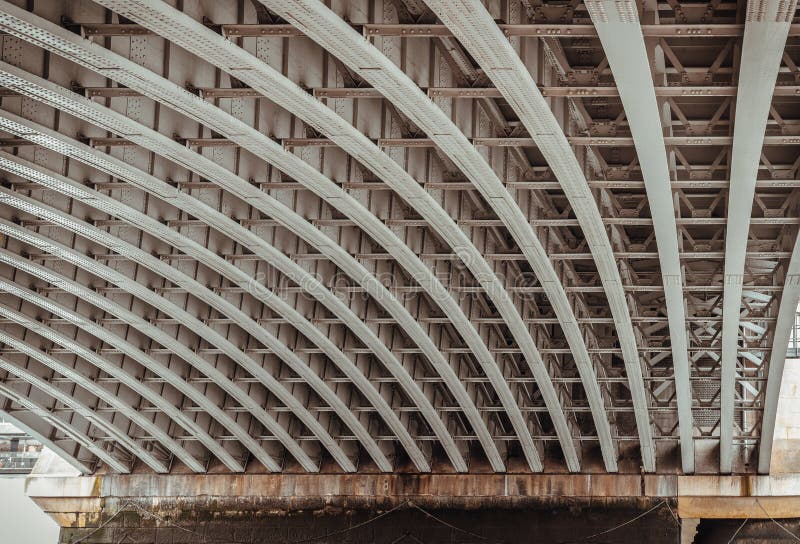 Framework Metal Arches Girder Construction Underneath of Blackfriars ...