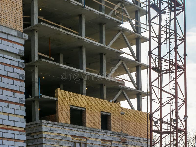 The Framework of a New Building, Showcasing the Architectural Design ...