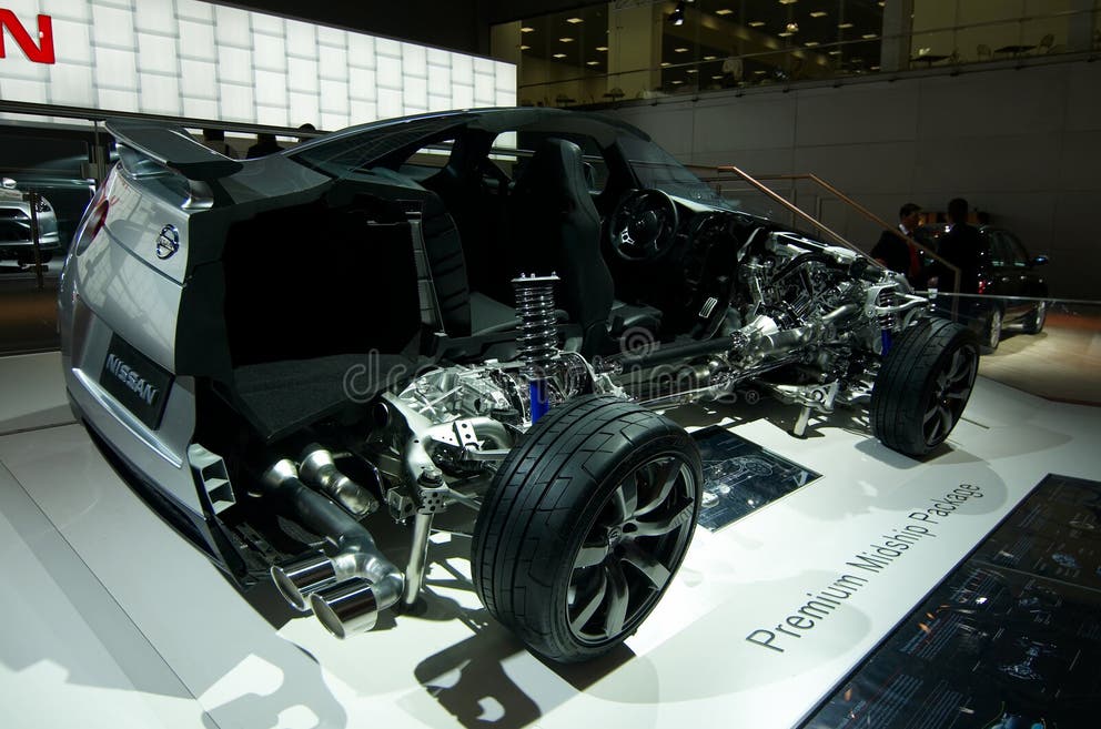 Framework of Nissan car editorial image. Image of metallic - 6235380