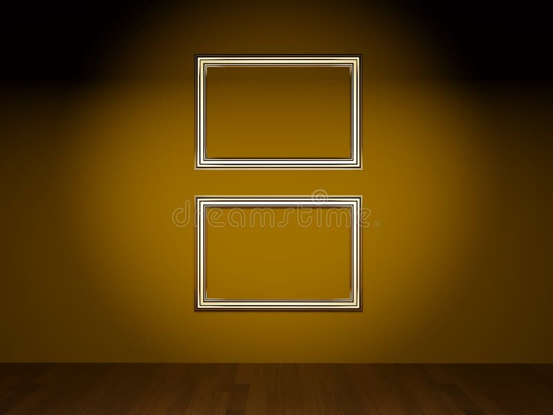 Framework for Pictures Hanging on a Wall Set Four Stock Illustration ...