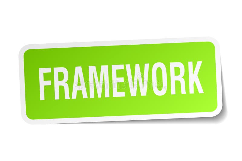 Framework Sticker. Framework Square Sign Stock Vector - Illustration of ...