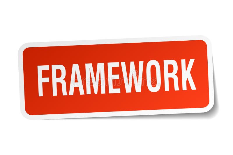 Framework Sticker. Framework Sign Set Stock Vector - Illustration of ...