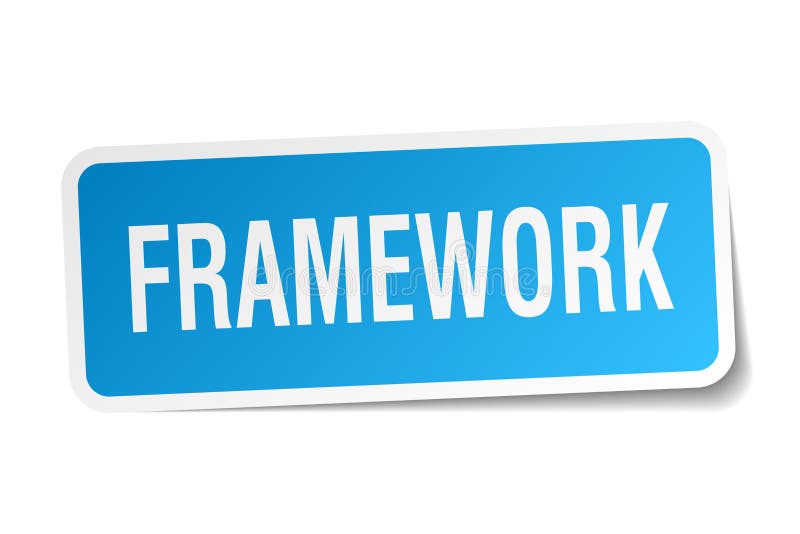 Framework Sticker. Framework Square Sign Stock Vector - Illustration of ...