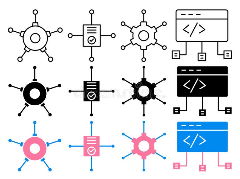 Frameworks icon vector stock vector. Illustration of network - 348102187