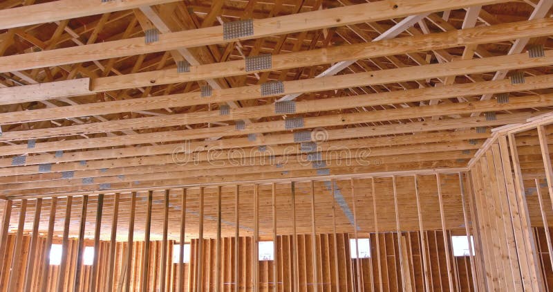 New Stick Built Home Under Construction Under Framing Structure Wood ...