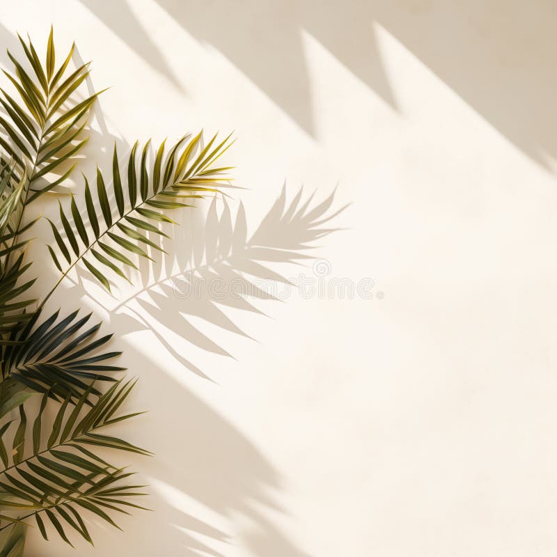 Framing Border with Tropical Leaves Arrangement and Leave Shadow on ...