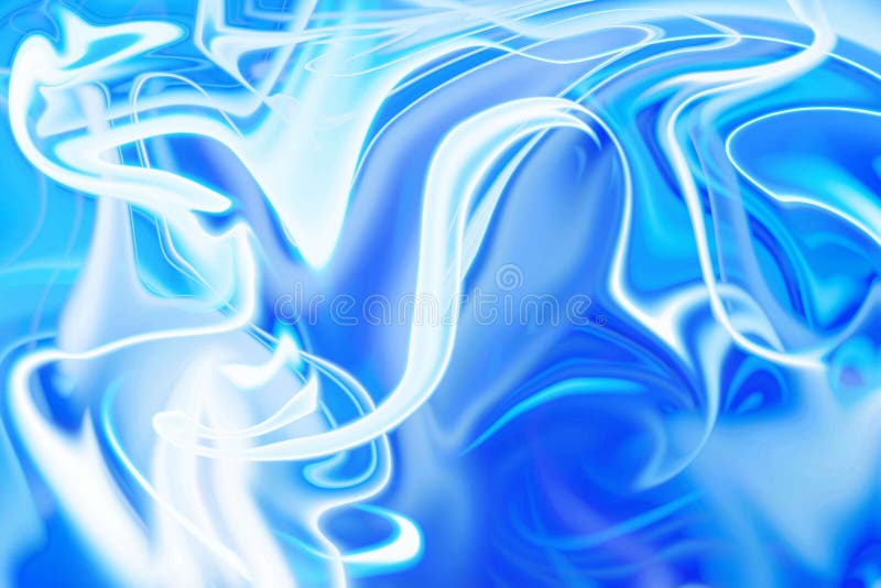 Framing the Canvas with Immersive Blue and White Liquid Paint Swirls ...