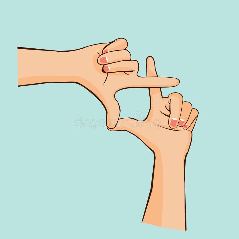 Framing Capture Human Hands Stock Illustration - Illustration of adult ...