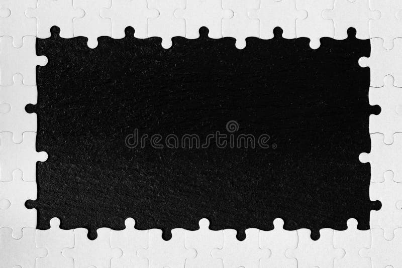 Framing in the Form of a Rectangle, Made of a White Jigsaw Puzzle ...
