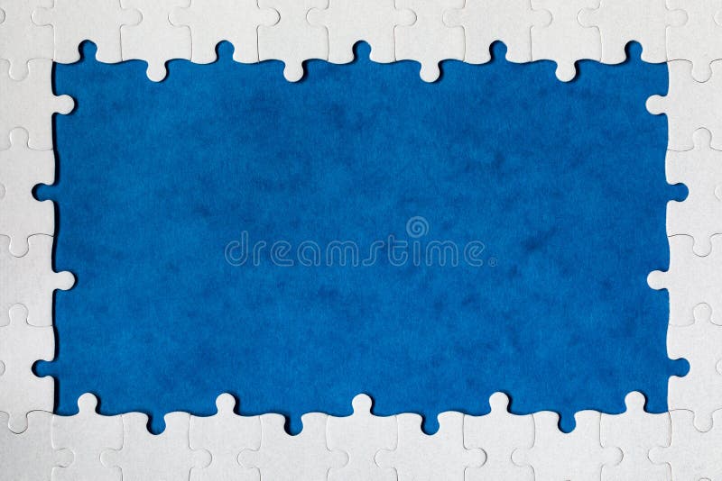Framing in the Form of a Rectangle, Made of a White Jigsaw Puzzle ...