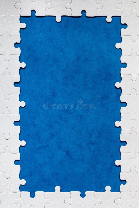 Framing in the Form of a Rectangle, Made of a White Jigsaw Puzzle ...