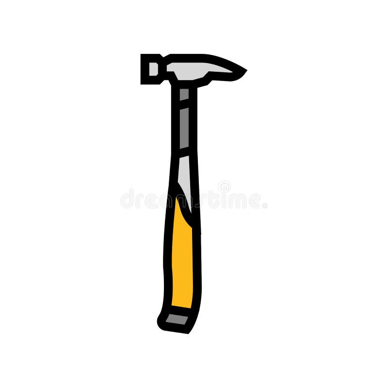 Framing Hammer Tool Color Icon Vector Illustration Stock Vector ...