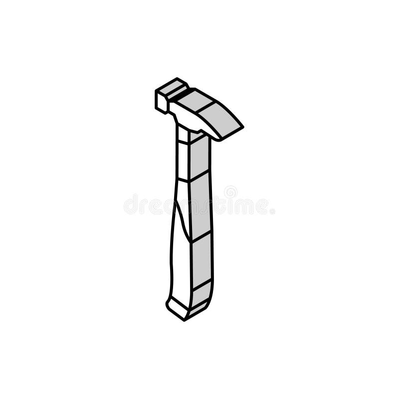 Framing Hammer Tool Isometric Icon Vector Illustration Stock Vector ...