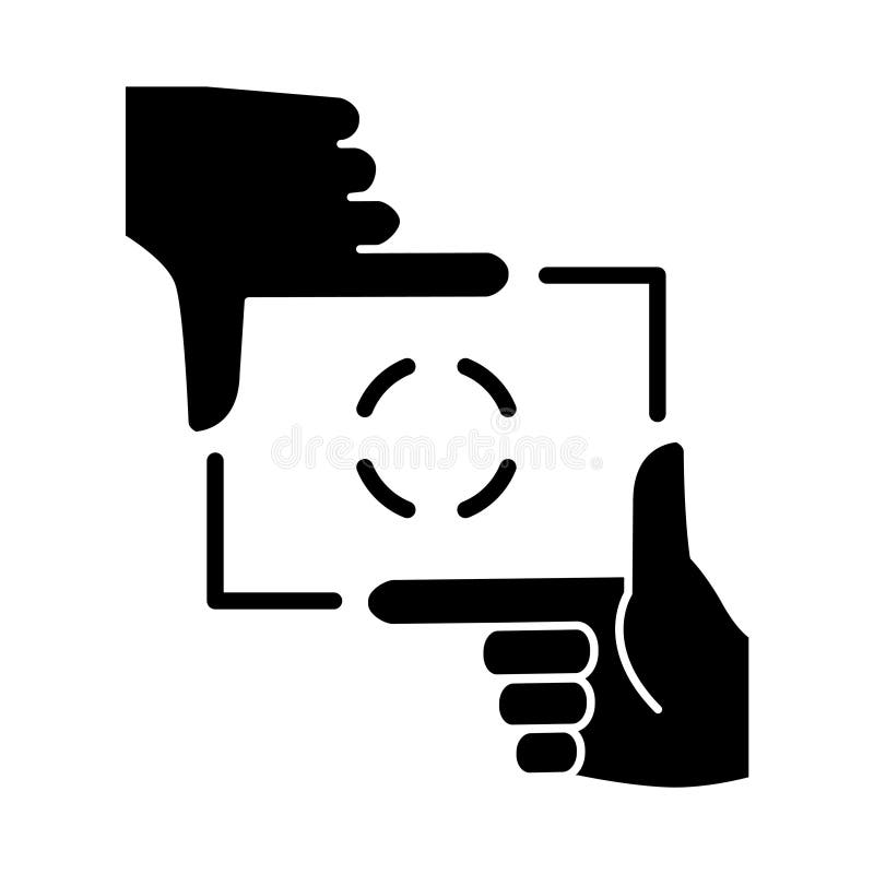 Framing Hands Icon, Vector Illustration Stock Vector - Illustration of ...