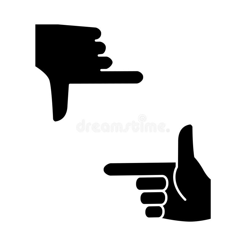 Framing Hands Icon, Vector Illustration Stock Vector - Illustration of ...