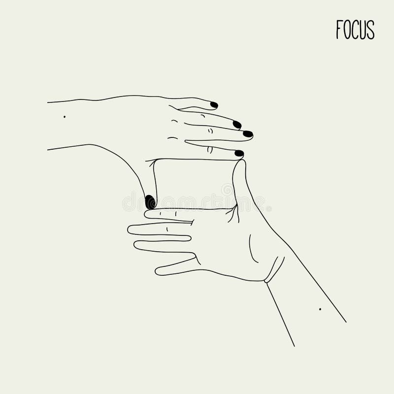 Framing hands stock vector. Illustration of finger, beige - 245692204