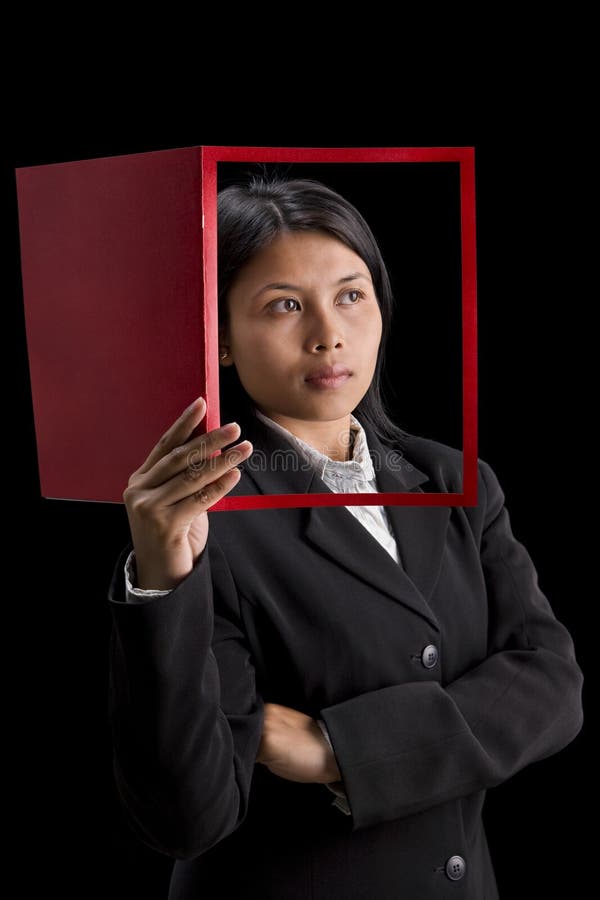 Framing with Magazine Concept (black Background) Stock Image - Image of ...