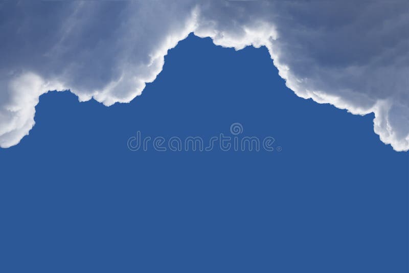 Framing on Top from the Fluffy Clouds Stock Image - Image of blue ...