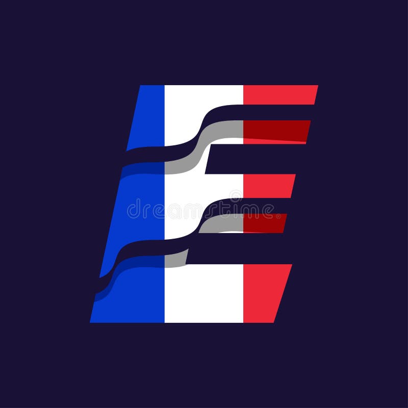 French Flag Logo with Alphabet B Stock Vector - Illustration of ...
