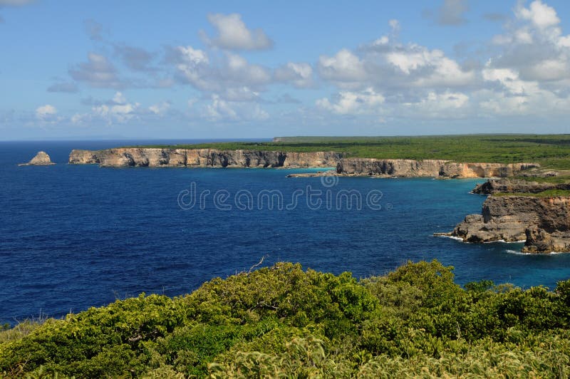 France, Anse Bertrand in Guadeloupe Stock Photo - Image of cliff ...