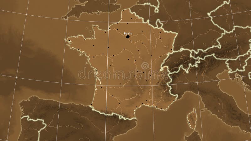 France - tint. Composition stock illustration. Illustration of border ...