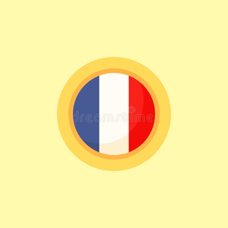 France - Circular Flag stock vector. Illustration of flat - 287974251