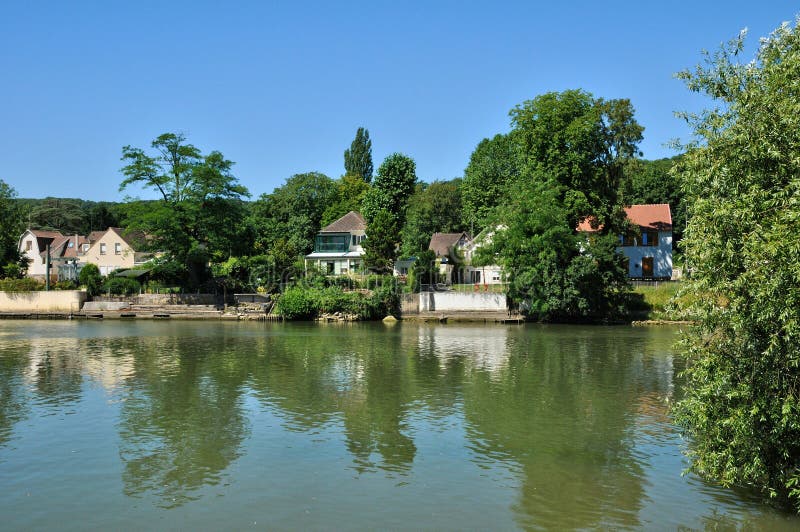 France, the City of L Isle Adam Stock Photo - Image of watercourse ...