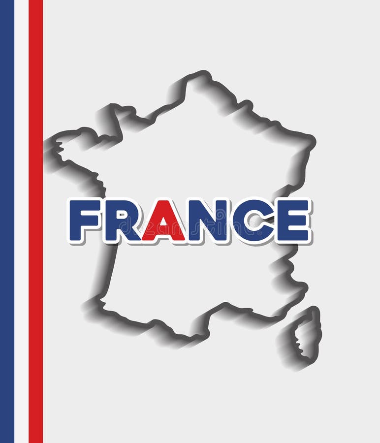 France Culture Card with Map Stock Vector - Illustration of national ...