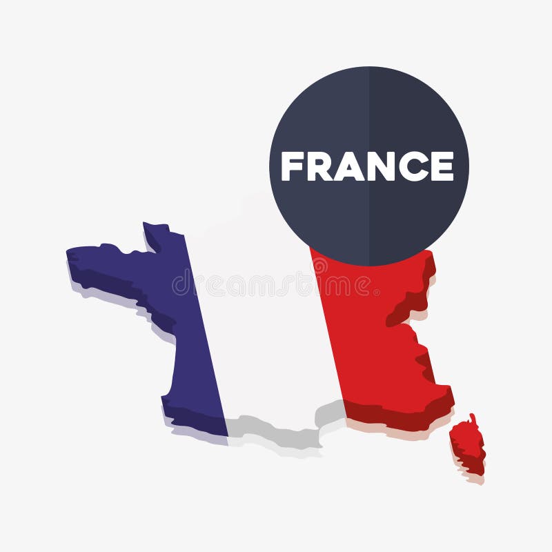 France Culture Card with Map Stock Vector - Illustration of graphic ...