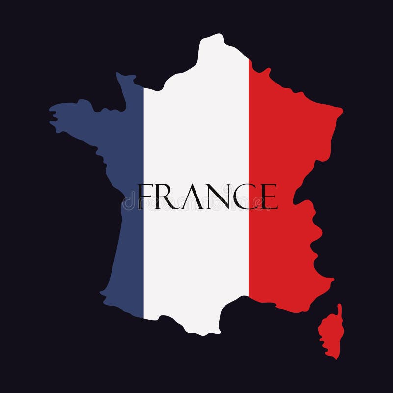France Culture Card with Map Stock Vector - Illustration of french ...